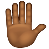 🏾 Raised Hand: Medium-Dark Skin Tone Emoji