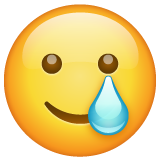 Smiling Face with Tear Emoji | Smiling Face with Tear Meaning