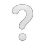 White Question Mark Ornament Emoji