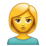 Woman Pouting Emoji | Emoji Woman Pouting Meaning