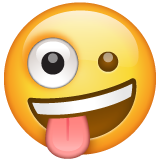 🤪 Grinning Face with One Large and One Small Eye Emoji