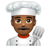 👨🏾‍🍳 Male Cook: Medium-Dark Skin Tone Emoji