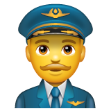 👨‍ ️ Man Pilot Emoji