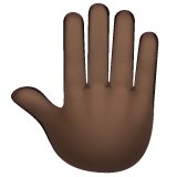 🤚🏿 Raised Back of Hand: Dark Skin Tone Emoji