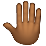 🤚🏾 Raised Back of Hand: Medium-Dark Skin Tone Emoji