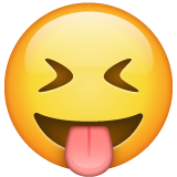 😝 Face with Stuck-Out Tongue and Tightly-Closed Eyes Emoji