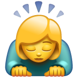 ёящзтантщая п Woman Bowing Emoji