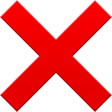 Cross Mark Emoji on Apple iOS 11.1