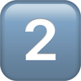 2️⃣ Keycap Digit Two Emoji on Apple iOS 13.2