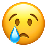 😢 Crying Face Emoji on Apple iOS 13.3
