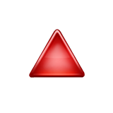 🔺 Red Triangle Pointed Up Emoji on Apple iOS 8.3