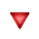 🔻 Red Triangle Pointed Down Emoji on Apple iOS 10.0