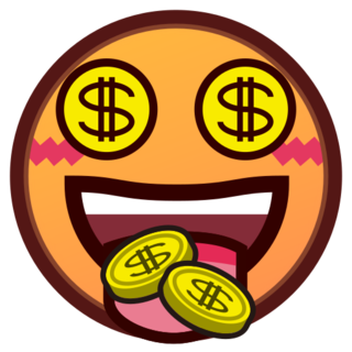 🤑 Argent Dans Les Yeux Et La Bouche Emoji on emojidex 1.0.34