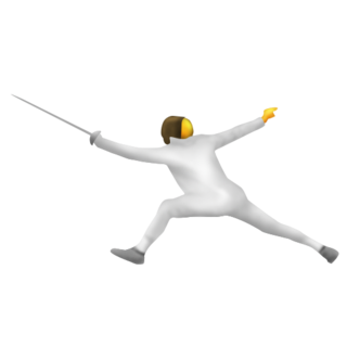 🤺 Person Fencing Emoji on Emojipedia Sample Images 5.2