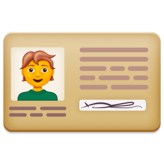 🪪 Identiteitskaart Emoji on Emojipedia Voorbeeld Afbeeldingen 14.0