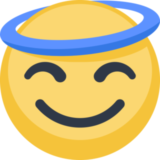😇 Lächelndes Gesicht Mit Heiligenschein Emoji on Facebook 2.1