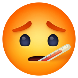 🤒 Face with Thermometer Emoji on Facebook 15.0