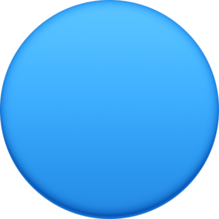 🔵 Blue Circle Emoji on Facebook 15.0