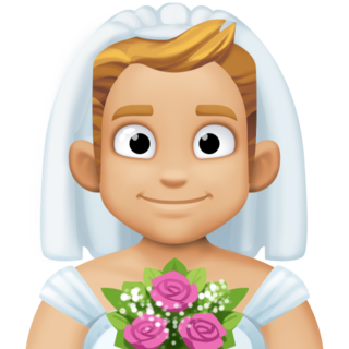👰🏼‍♂️ Man with Veil: Medium-Light Skin Tone Emoji on Facebook 15.0