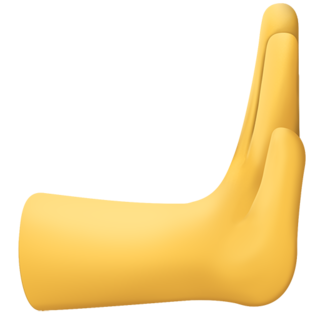 Rightwards Pushing Hand Emoji on Facebook 15.0