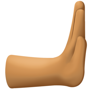 🏾 Rightwards Pushing Hand: Medium-Dark Skin Tone Emoji on Facebook 15.0