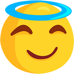 😇 Visage Souriant Avec Auréole Emoji on Messenger 1.0