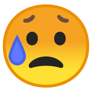 😥 Teleurgesteld Maar Opgelucht Gezicht Emoji on Google Noto Color Emoji ...