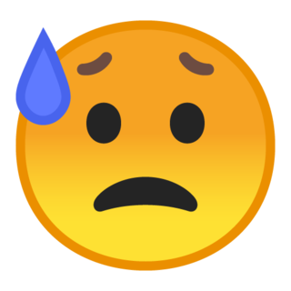 😥 Teleurgesteld Maar Opgelucht Gezicht Emoji on Google Noto Color Emoji ...