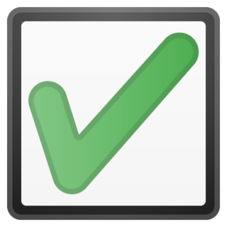 ☑️ Check Box with Check Emoji on Google Noto Color Emoji Android 10.0