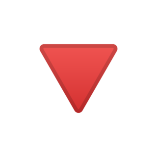 🔻 Red Triangle Pointed Down Emoji on Google Noto Color Emoji Android 11.0