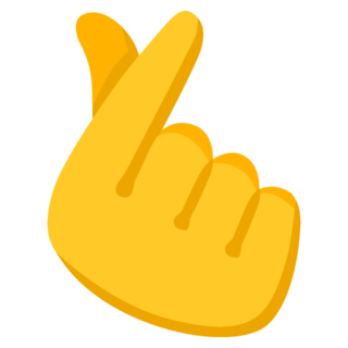 🫰 Hand with Index Finger and Thumb Crossed Emoji on Google Noto Color ...