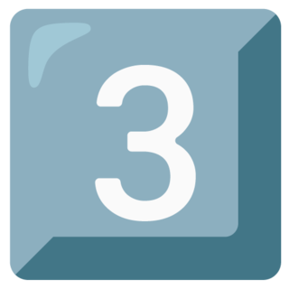 3️⃣ Keycap Digit Three Emoji on Google Noto Color Emoji 15.0