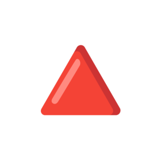 🔺 Red Triangle Pointed Up Emoji on Google Noto Color Emoji 15.0