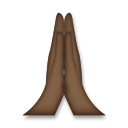 🙏🏿 기도: 검은색 피부 Emoji on LG G5