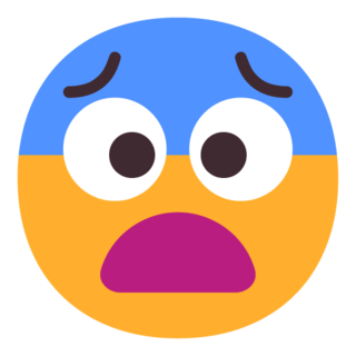 😨 Faccina Impaurita Emoji on Microsoft Windows 11 22H2