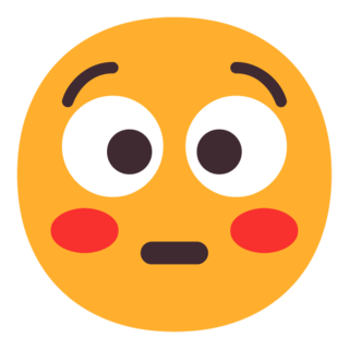 😳 Visage Qui Rougit Emoji on Microsoft Windows 11 22H2