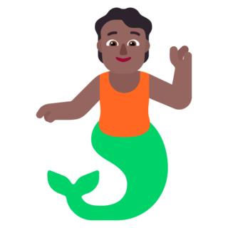 🧜🏾 Merperson: Medium-Dark Skin Tone Emoji on Microsoft Windows 11 22H2