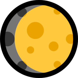 🌔 Waxing Gibbous Moon Emoji on Microsoft Windows 10 Creators Update