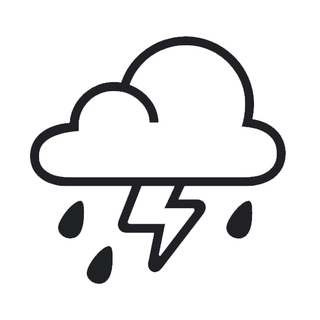 ⛈️ Sky Med Lyn Og Regn Emoji on Noto Emoji Font 14.0