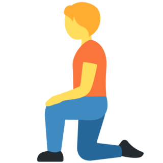 🧎 Person Kneeling Emoji on Twitter Twemoji 14.0