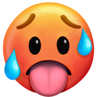 🥵 Hot Face Emoji on Twitter Emoji Stickers 13.1