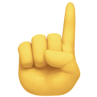 ☝️ Jari Telunjuk Menunjuk Ke Atas Emoji on Twitter Emoji Stickers 13.1