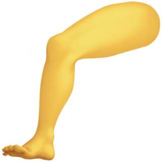 🦵 Leg Emoji on Twitter Emoji Stickers 13.1