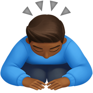 🙇🏾‍♂️ Man Bowing: Medium-Dark Skin Tone Emoji on Twitter Emoji Stickers ...
