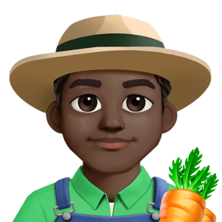 👨🏿‍🌾 Man Farmer: Dark Skin Tone Emoji on Twitter Emoji Stickers 13.1
