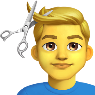 💇‍♂️ Taglio Di Capelli Per Uomo Emoji on Twitter Emoji Stickers 13.1