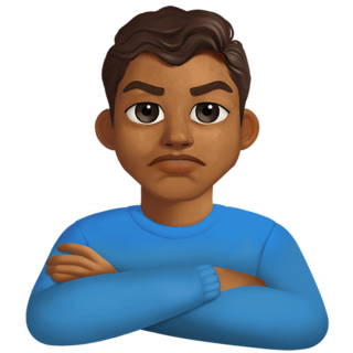 🙎🏾‍♂️ Homme Qui Boude: Peau Mate Emoji on Twitter Emoji Stickers 13.1