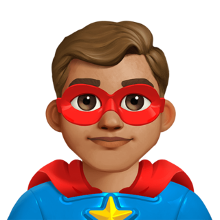 🦸🏽‍♂️ Man Superhero: Medium Skin Tone Emoji on Twitter Emoji Stickers 13.1