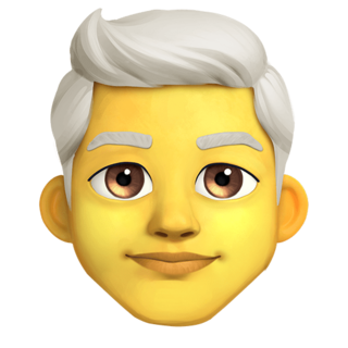 👨‍🦳 Man: White Hair Emoji on Twitter Emoji Stickers 13.1