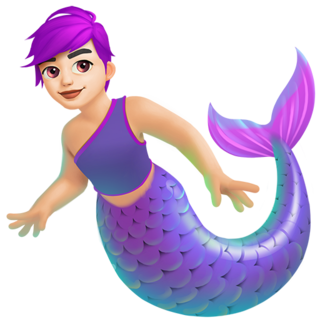 🧜🏻 Merperson: Light Skin Tone Emoji on Twitter Emoji Stickers 13.1